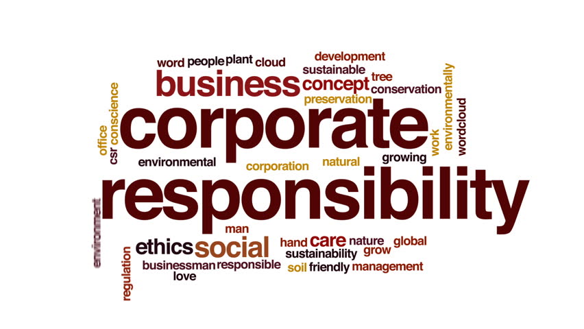 Corporate Responsibility Animated Word Cloud, Text Design Animation ...