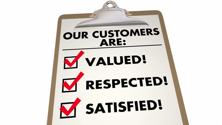 Satisfied Customer Satisfaction Index Survey Checklist 3d Animation ...