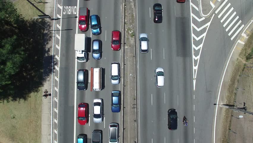 JAKARTA, INDONESIA - MARCH 09, 2015: Empty Toll Road And Traffic Jam On ...