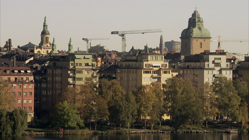 Buildings in Stockholm, Sweden. Stock Footage Video (100% Royalty-free ...