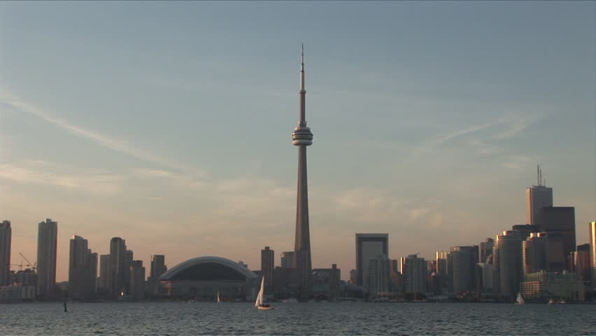 4k Black & White Timelapse Of Toronto Skyline With Moving Clouds 4k ...