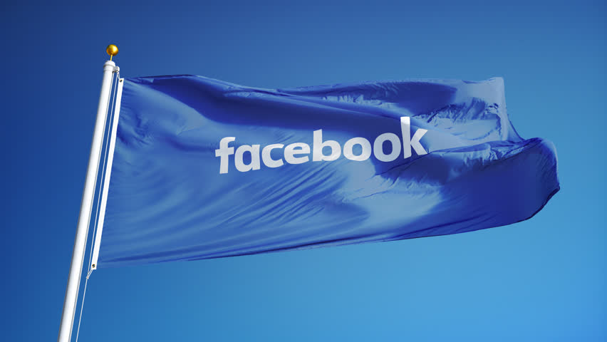 Facebook Company Flag Waving in Stock Footage Video (100% Royalty-free ...