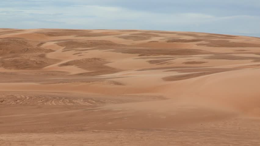Desert Landscape. Sahara Winds Blowing Sand. Arid And Dry Landscape Of ...