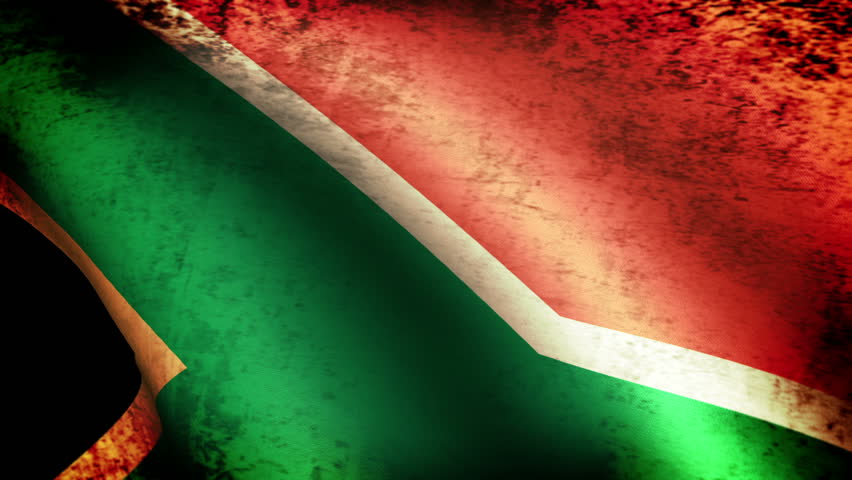 Stock video of south africa flag waving, grunge look | 2490197 ...