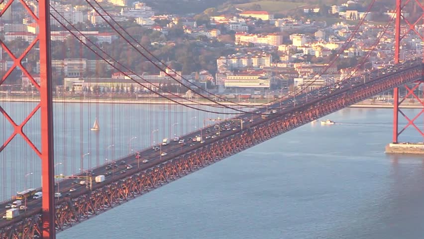 Stock video of red bridge, lisbon, portugal | 25216697 | Shutterstock