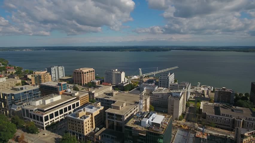 Aerial Wisconsin Madison September 2016 Stock Footage Video (100% ...