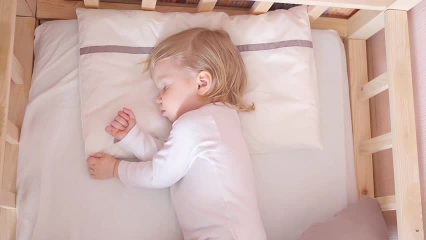 Peaceful Adorable Baby Sleeping On Stock Footage Video (100% Royalty ...