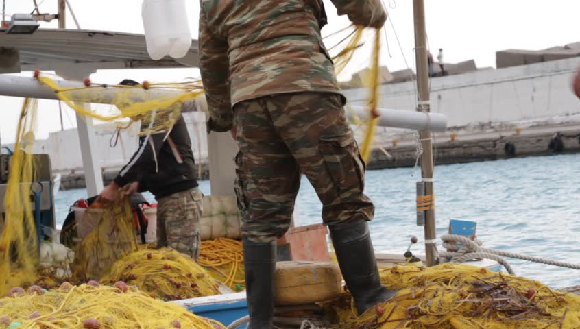 Group of Fishermen On a Stock Footage Video (100% Royalty-free ...