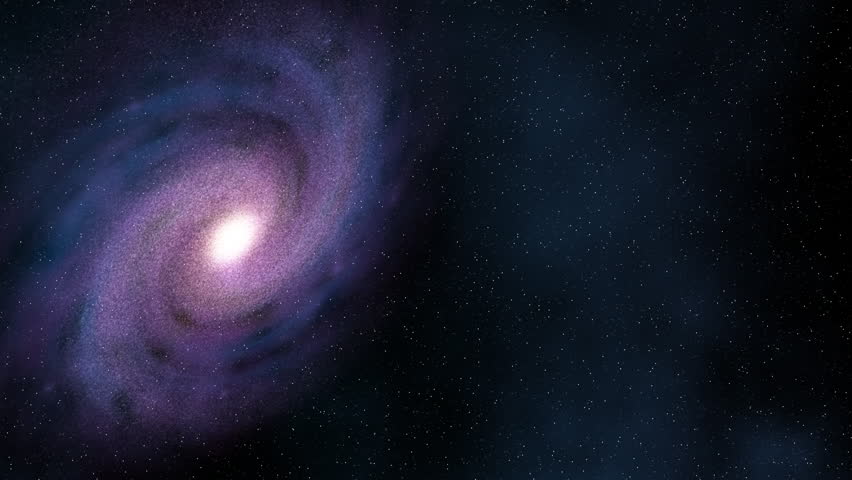 Blue/purple Spiral Galaxy In Deep Space. Seamless Loop. Stock Footage ...