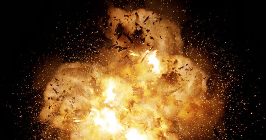 Realistic Fireball Explosion and Blasts Stock Footage Video (100% ...