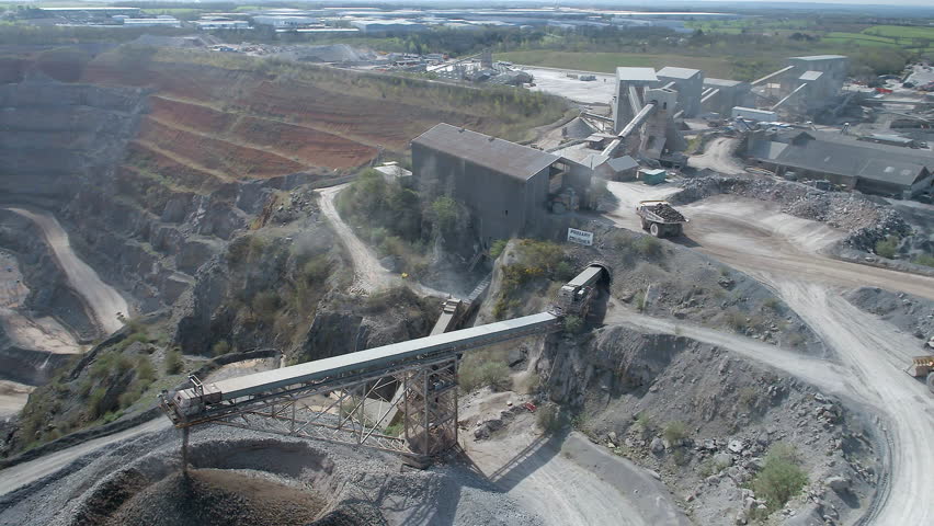 Quarry Rock Processing Plant for Stock Footage Video (100% Royalty-free ...