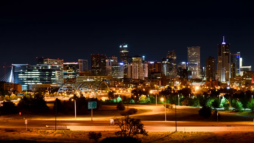 Denver At Night Slow Pan Time-lapse 1080p Stock Footage Video 2631554 ...