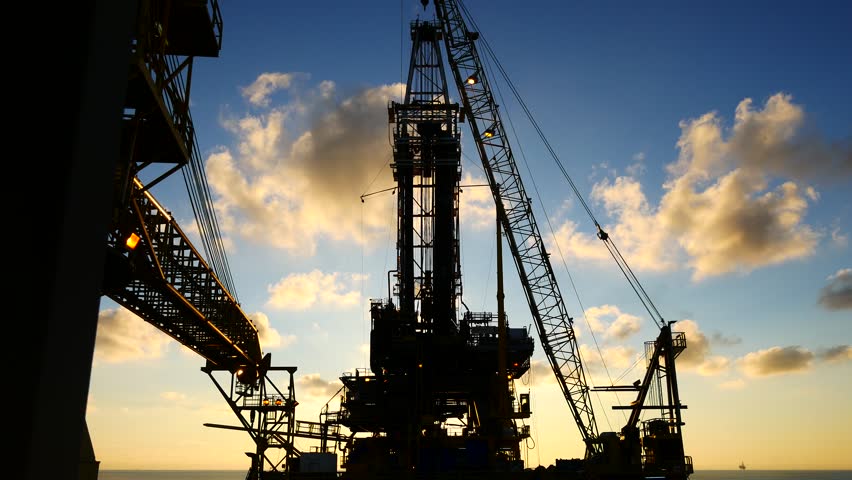 Tender Drilling Oil Rig (barge Stock Footage Video (100% Royalty-free ...