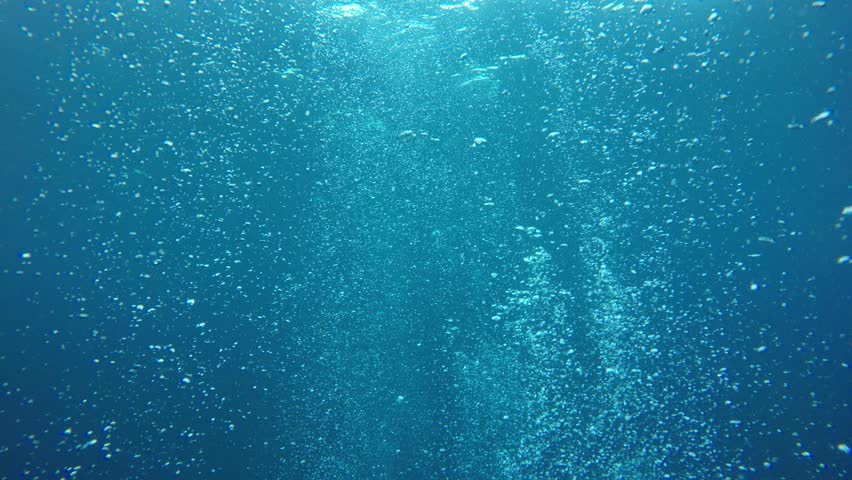 Air Bubbles Rising in Ocean Stock Footage Video (100% Royalty-free ...