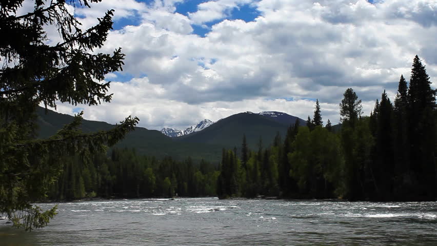 Mountain and Lake, Kanasi, Xingjiang, Stock Footage Video (100% Royalty ...