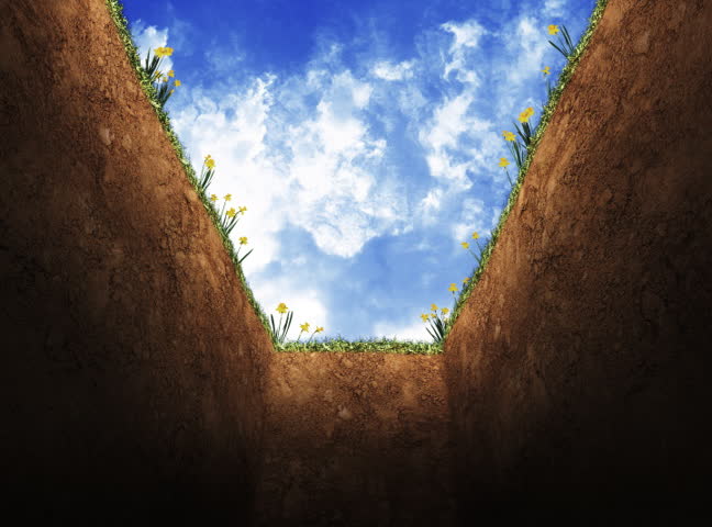 POV Of Being Lowered Into A Grave 1080 HD Video Stock Footage Video ...