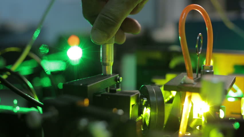 Experiments with a Laser System Stock Footage Video (100% Royalty-free ...