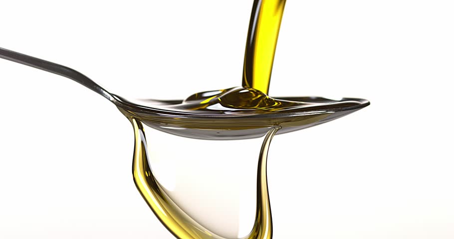 Spoon and Olive Oil Against Stock Footage Video (100% Royalty-free ...
