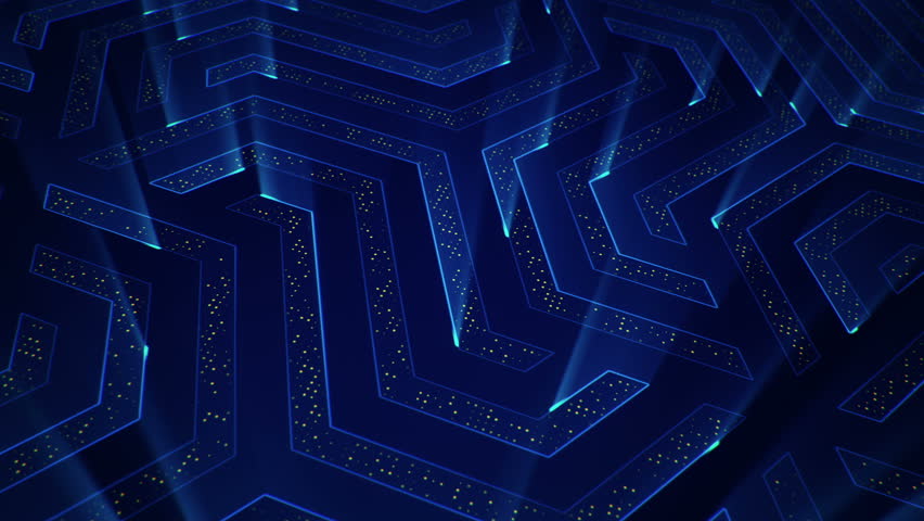 Stock video of abstract technologic background with stripes and ...