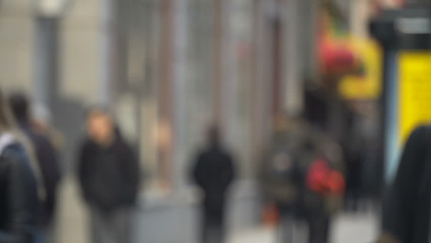 Man walking in the street in Quebec City, Canada image - Free stock ...