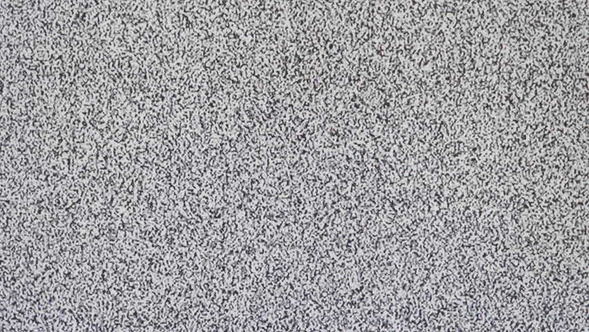 TV Screen No Signal, Static Noise And TV Static Fill The Screen (Loop ...
