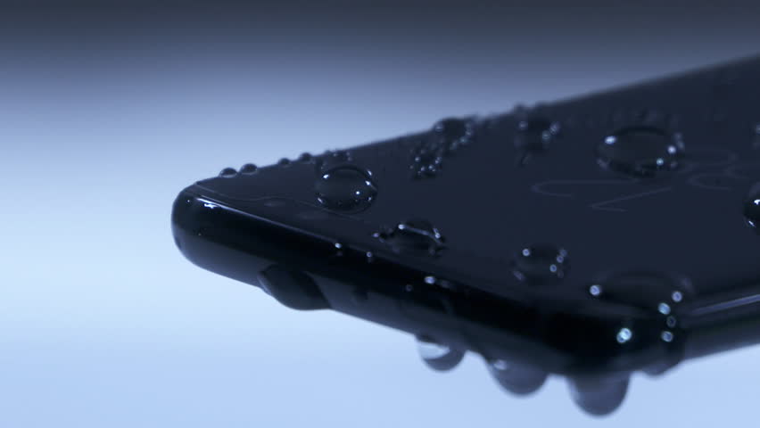 Wet Water-resistant And Waterproof Smartphone Covered With Droplets ...
