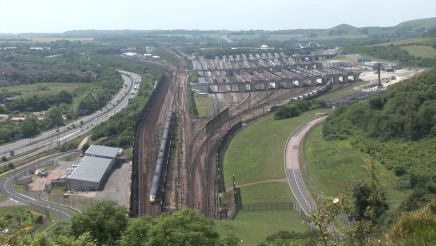 Eurotunnel Terminal, Folkestone, Kent, England Stock Footage Video (100 ...