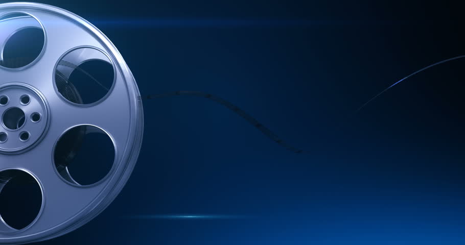 3d Animated Background With Movie Reel. Seamless Loop. Stock Footage ...