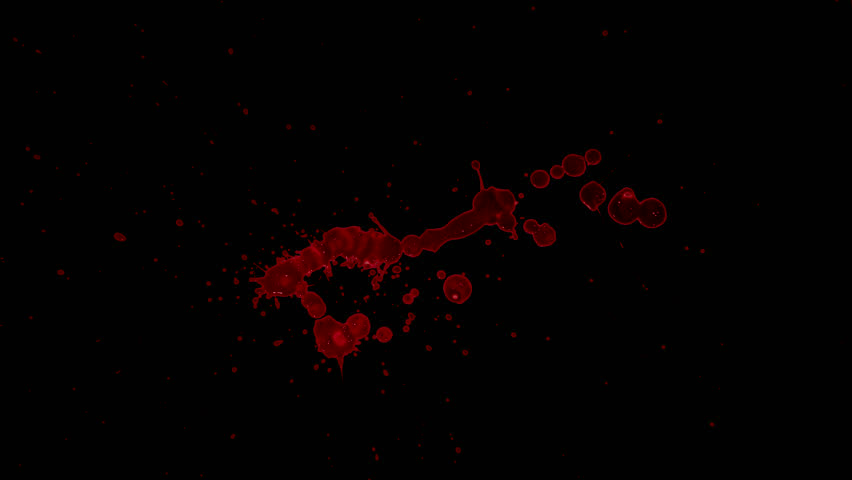 4k Red Bright Paint Splash, Blood In Slow Motion Isolated On Black ...