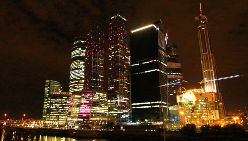 Moscow Architecture Night Lights