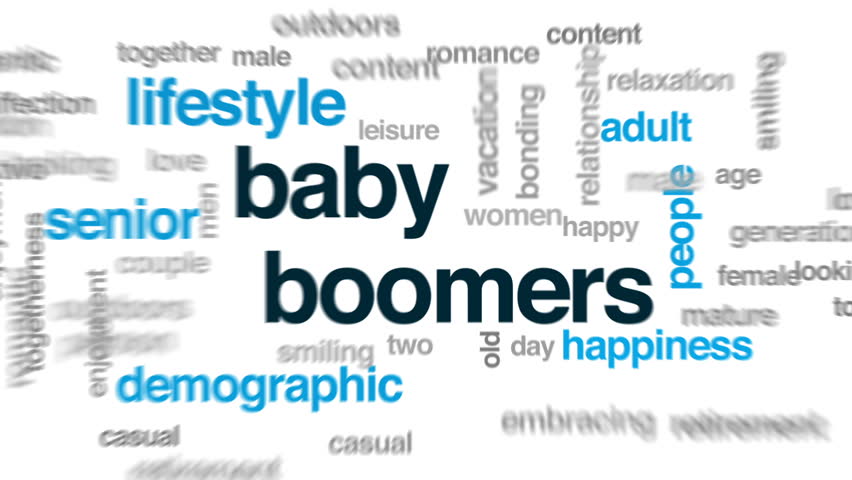 Baby Boomers Animated Word Cloud, Stock Footage Video (100% Royalty ...