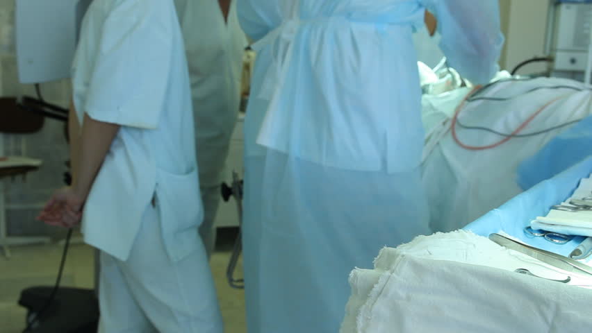 Hip Replacement. Surgeons Team Performing Hip Operation In Hospital ...