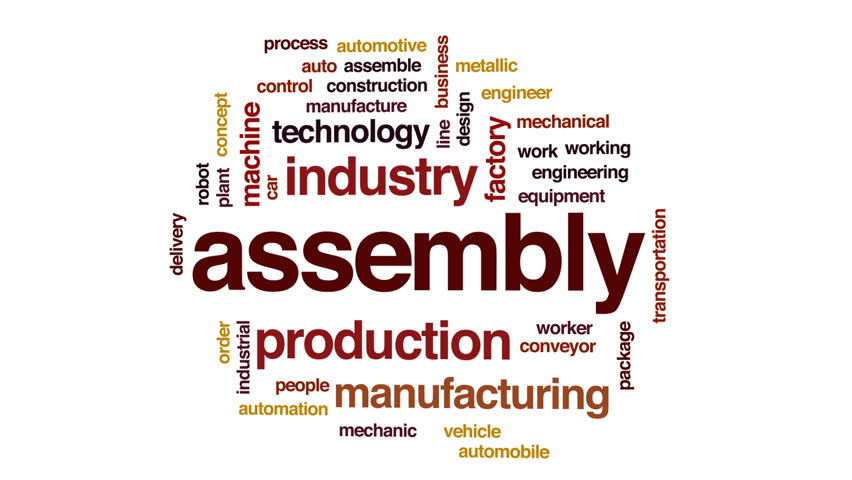 Assembly Animated Word Cloud, Text Stock Footage Video (100% Royalty ...