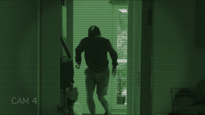 Scary Security Video Shows Hooded Stock Footage Video (100% Royalty ...