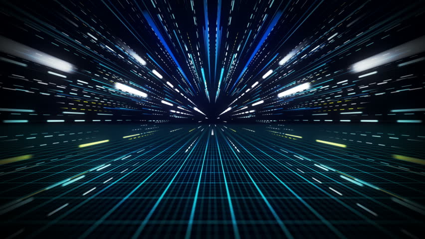 4k. Abstract Hyper Speed Background With Rotation. Fast Motion Internet ...