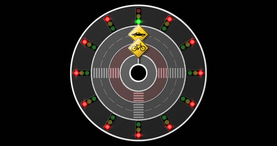 Traffic Clock with Eu Road Stock Footage Video (100% Royalty-free ...