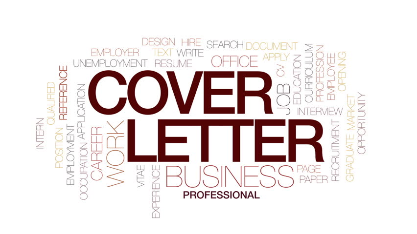Cover Letter Animated Word Cloud, Text Design Animation. Stock Footage ...