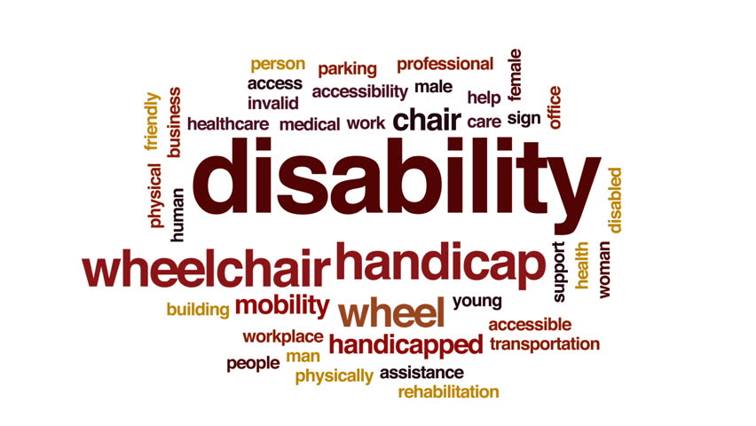 Disability Animated Word Cloud, Text Design Animation. Stock Footage ...