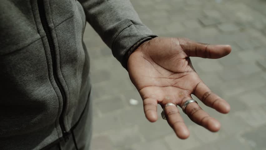 Closeup Of Senior Couple Holding Hands. Slow Motion 100 Fps Stock ...