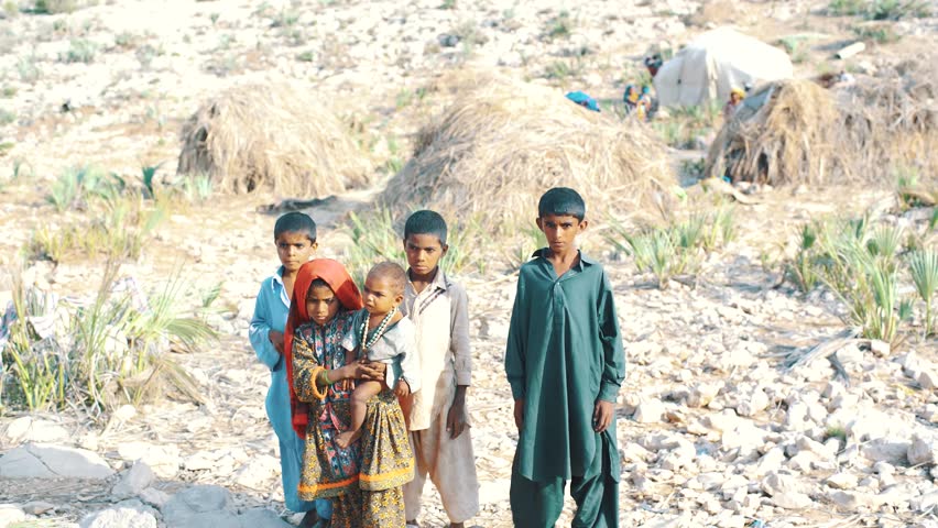 Stock video of poor little kids living in huts | 31622137 | Shutterstock