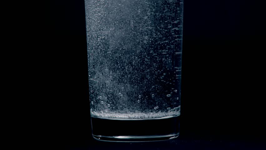 A Glass of Sparkling Water Stock Footage Video (100% Royalty-free ...