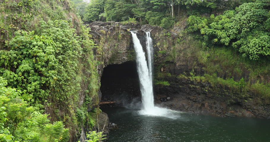 Tropical Rainbow Falls Rain Forest Hilo Hawaii. Big Island, Largest ...