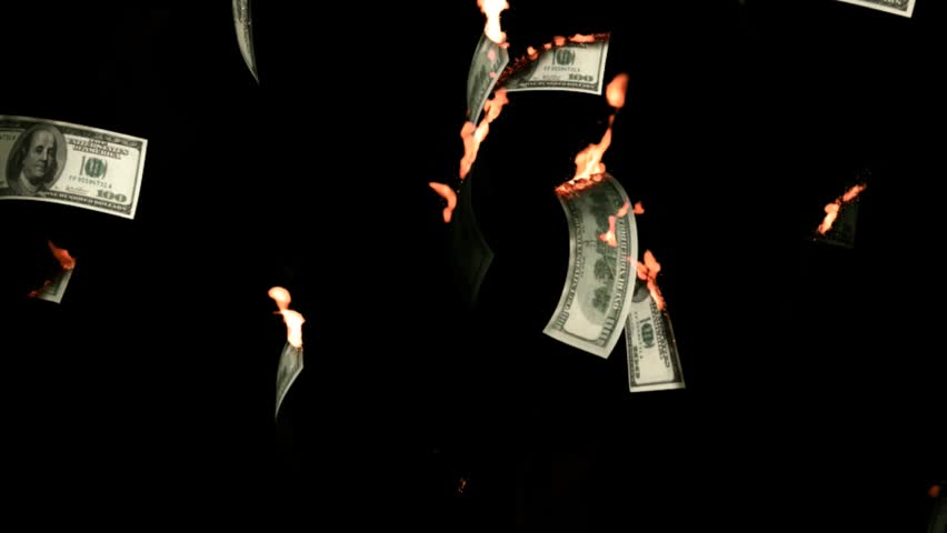 Money On Fire Burning Falling Stock Footage Video (100% Royalty-free ...