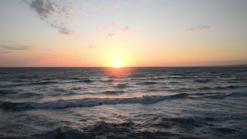 Sea Horizon Sunrise Best Shot Video. Golden Sunset Ocean Horizon. Sea ...