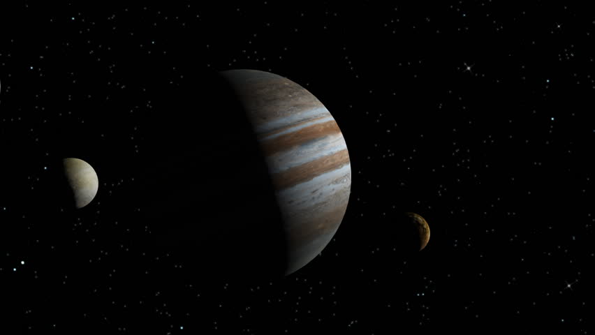 Stock Video Clip of Animation of Jupiter and moons in the | Shutterstock