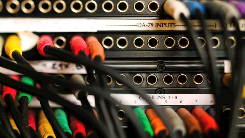 Recording Studio Equipment. Patch Panel Stock Footage Video (100% ...