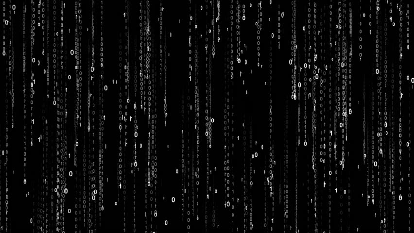 Binary Rain. Abstract Backdrop Background. Stock Footage Video (100% ...