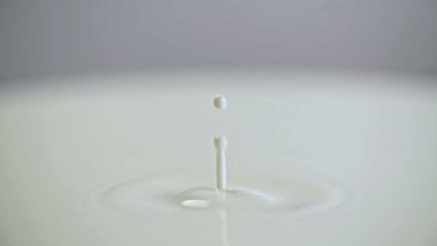 Milk Drop Falls Into Liquid Stock Footage Video (100% Royalty-free ...