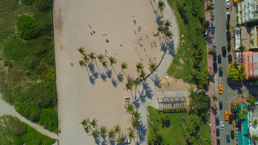 Aerial Drone Shot Miami Beach Stock Footage Video (100% Royalty-free ...