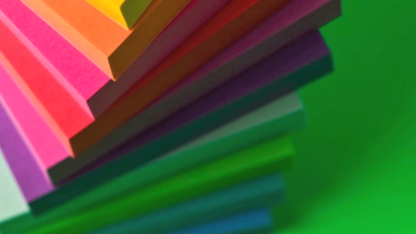 Stock video of stack of sticky note paper pads | 3414767 | Shutterstock